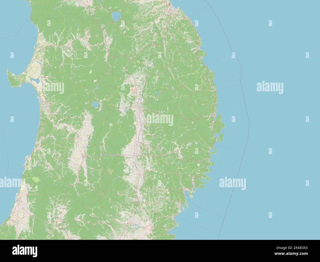 Iwate, prefecture of Japan. Open Street Map Stock Photo - Alamy