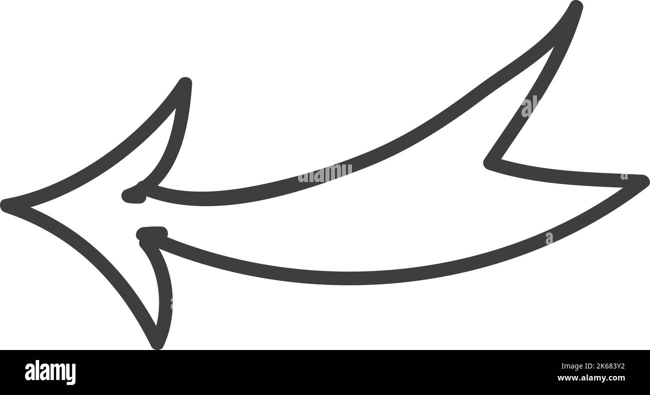 Doodle arrow. Hand drawn sketch black icon Stock Vector Image & Art - Alamy