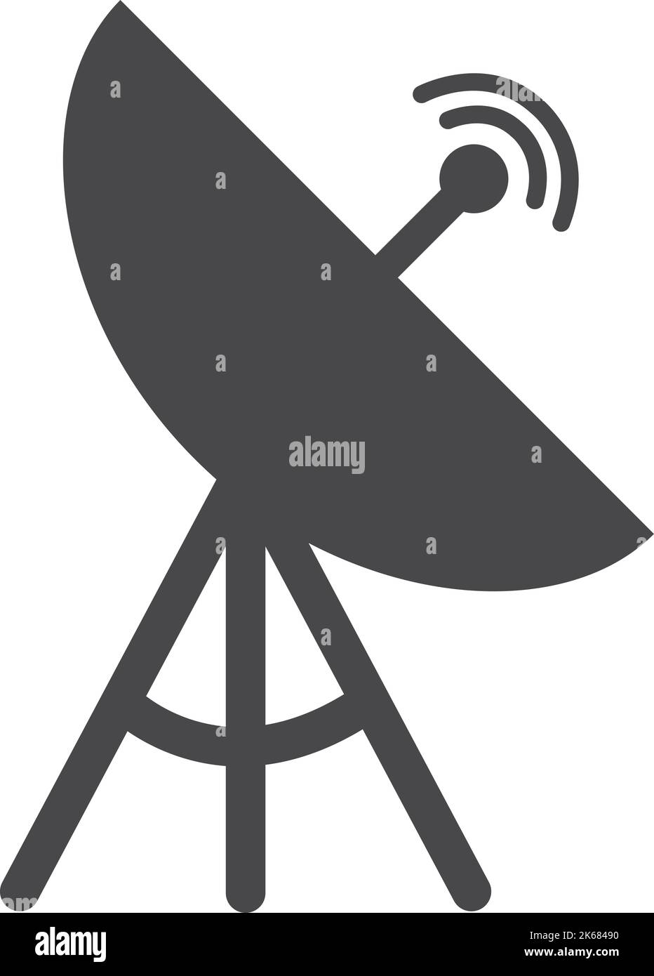 Satellite dish antenna black icon. Communication symbol Stock Vector ...