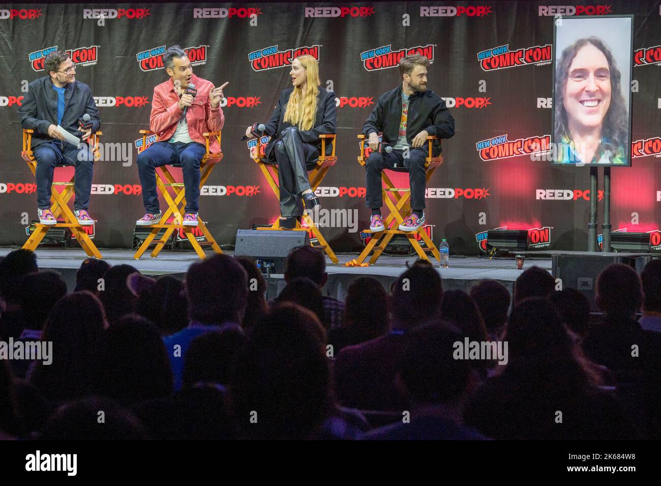 (L-R) Josh Horowitz, Eric Appel, Evan Rachel Wood, Daniel Radcliffe and ...