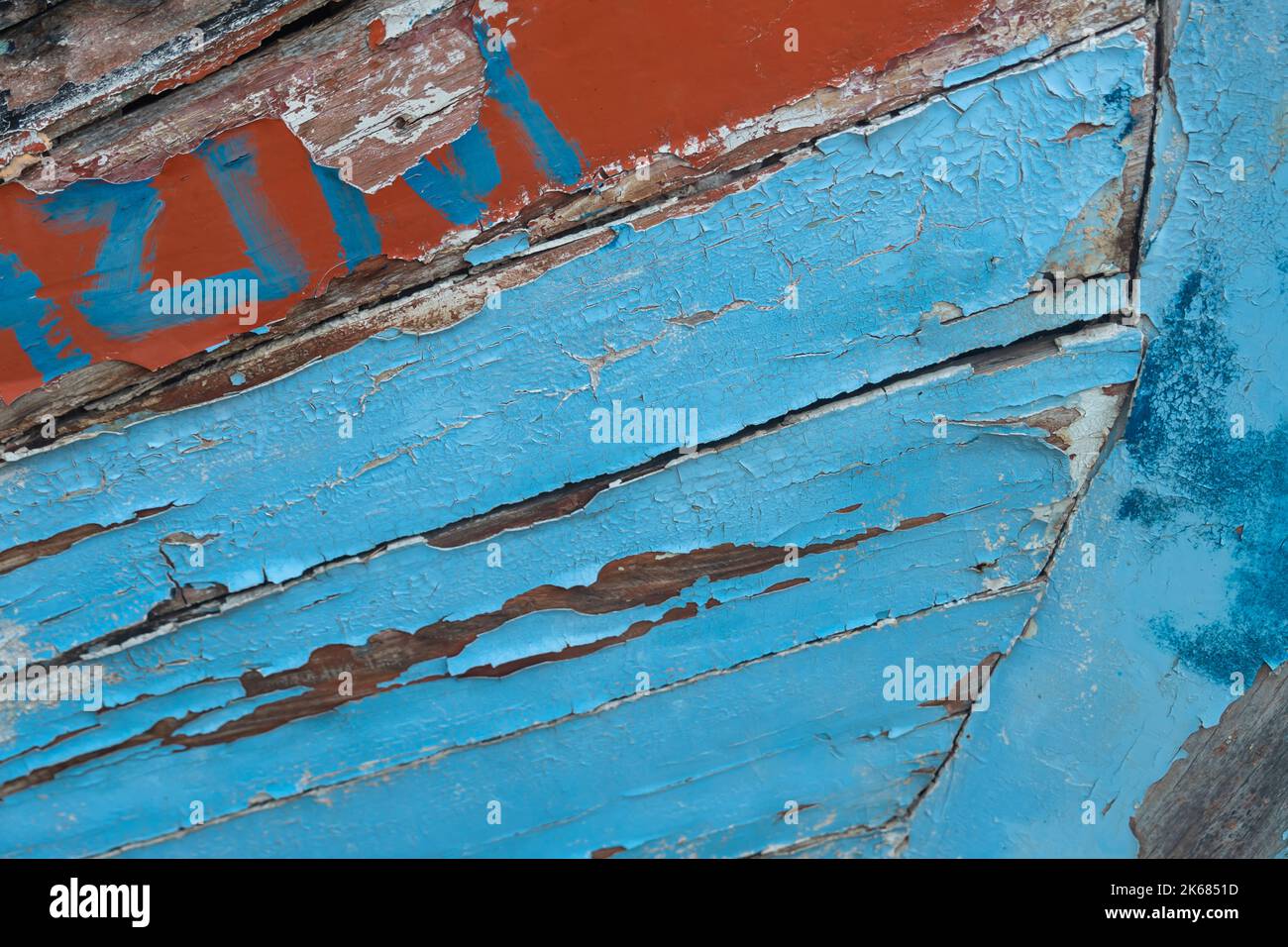 weathered painted plank floor , weathered wood floor Stock Photo - Alamy