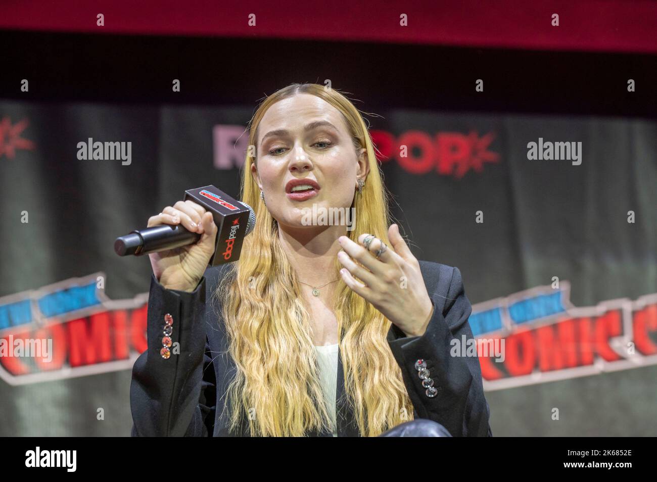 Evan Rachel Wood speaks on stage at Let's Get WEIRD panel during the ...