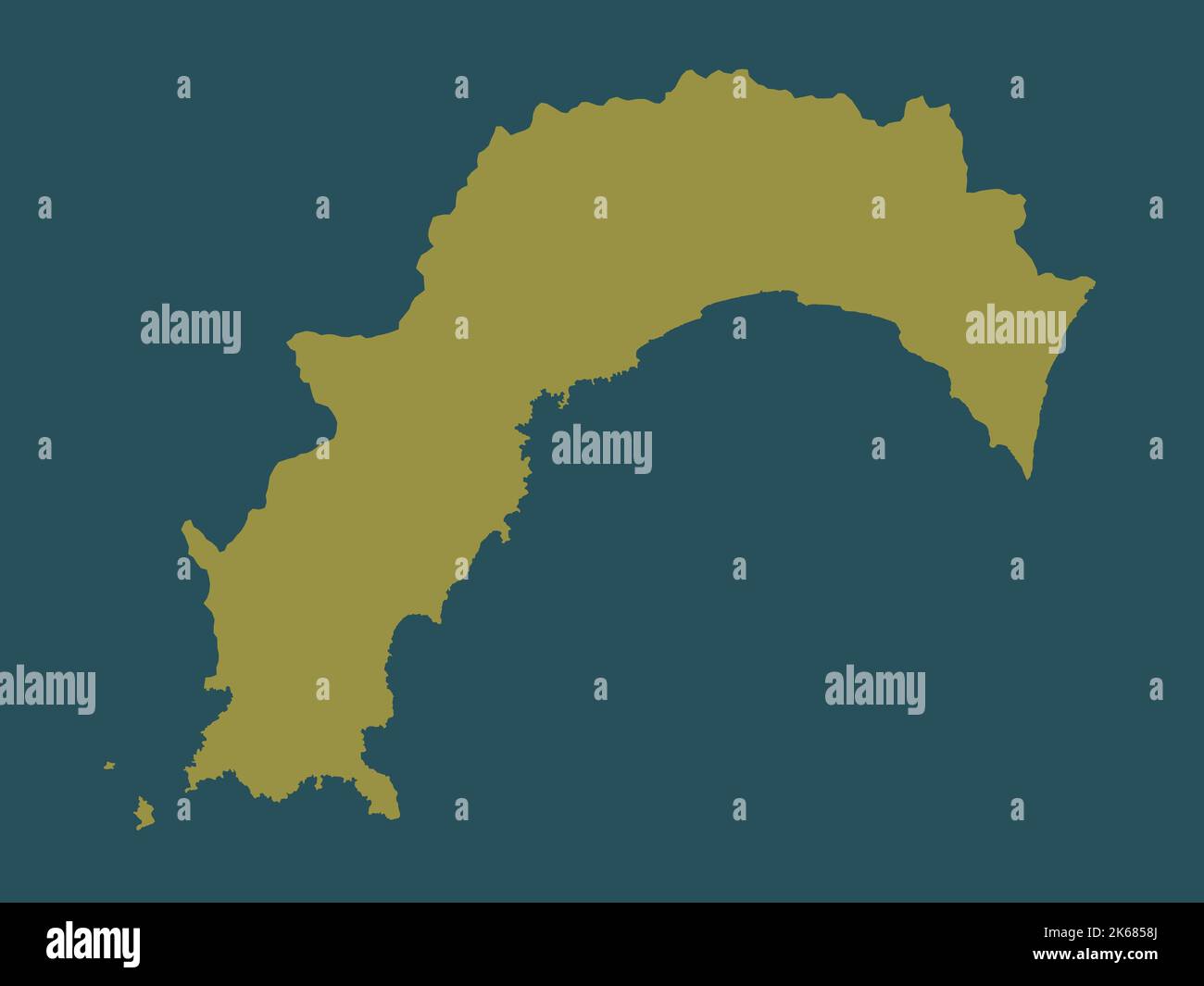Kochi, prefecture of Japan. Solid color shape Stock Photo - Alamy