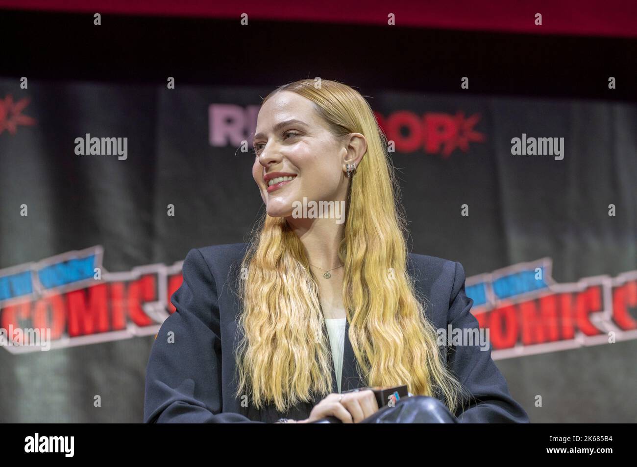 Evan Rachel Wood speaks on stage at Let's Get WEIRD panel during the ...