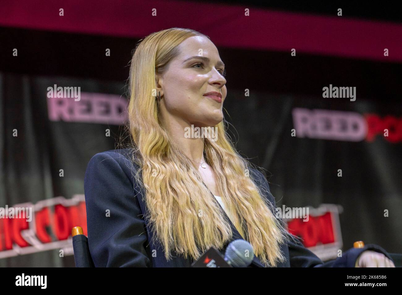 Evan Rachel Wood speaks on stage at Let's Get WEIRD panel during the ...