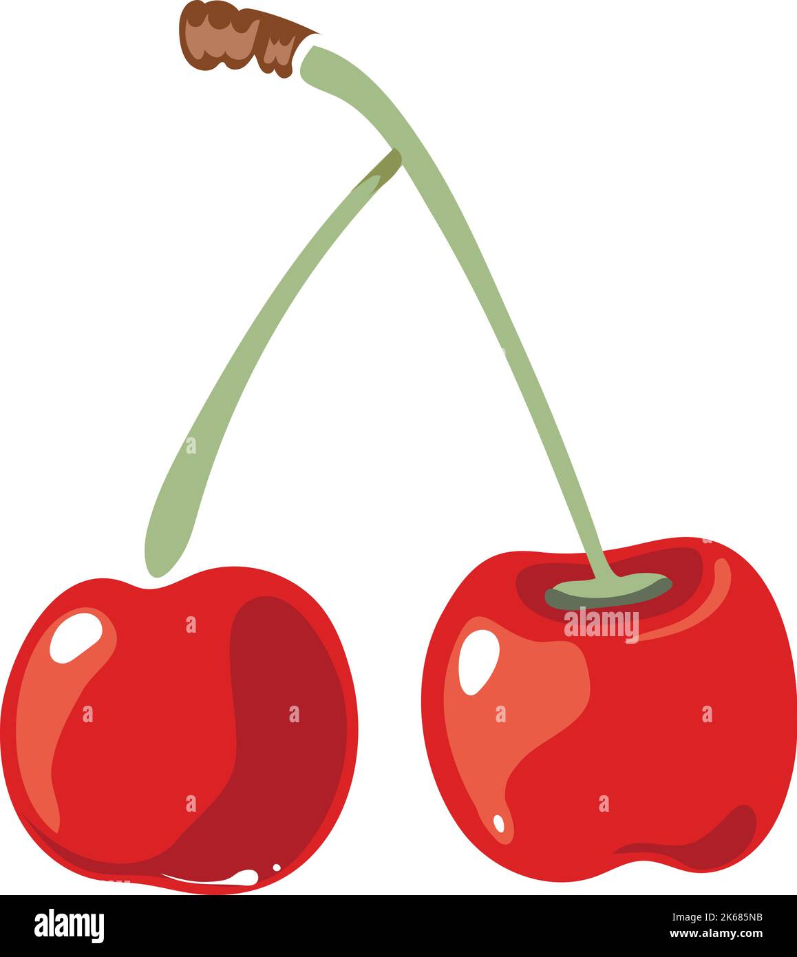 Red ripe berries. Cherry pair cartoon icon Stock Vector Image & Art - Alamy
