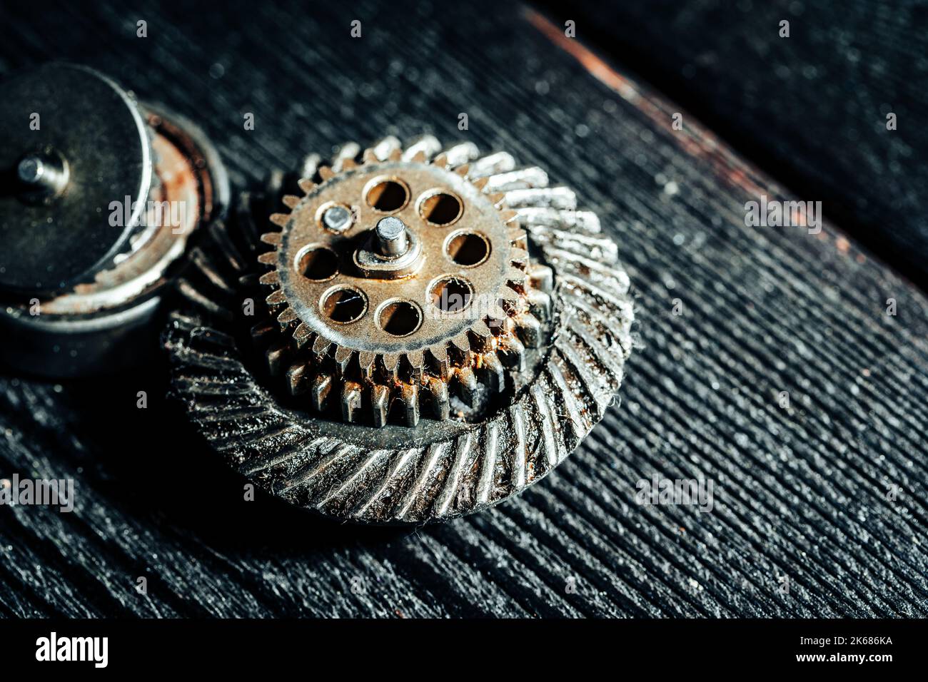 Gears from an old industrial machine Stock Photo - Alamy
