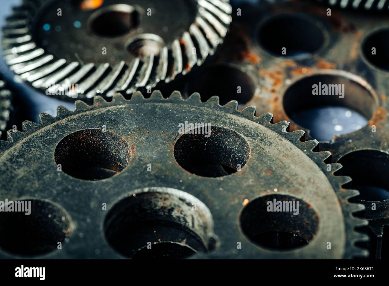Gears from an old industrial machine Stock Photo - Alamy