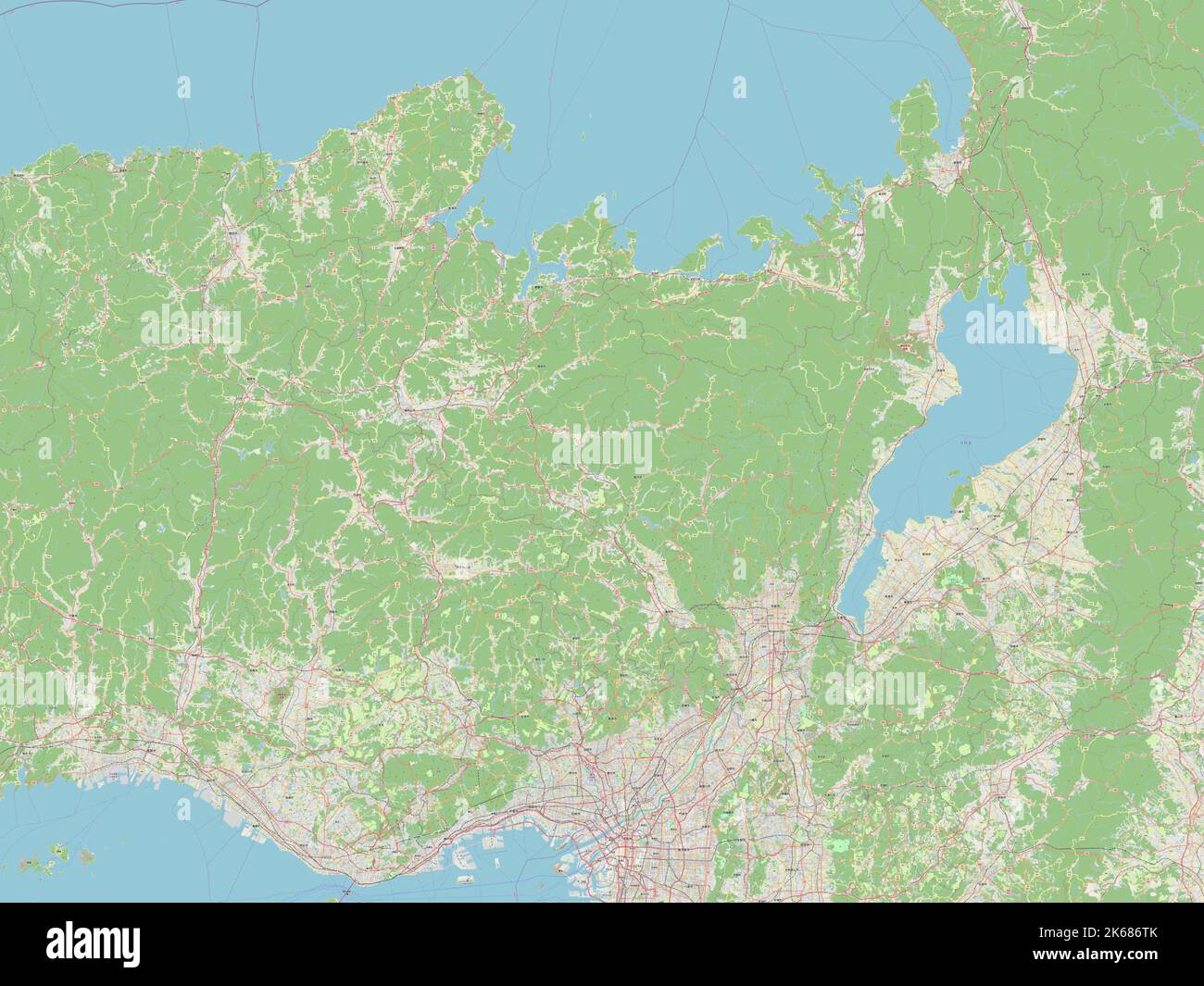 Kyoto, urban prefecture of Japan. Open Street Map Stock Photo - Alamy