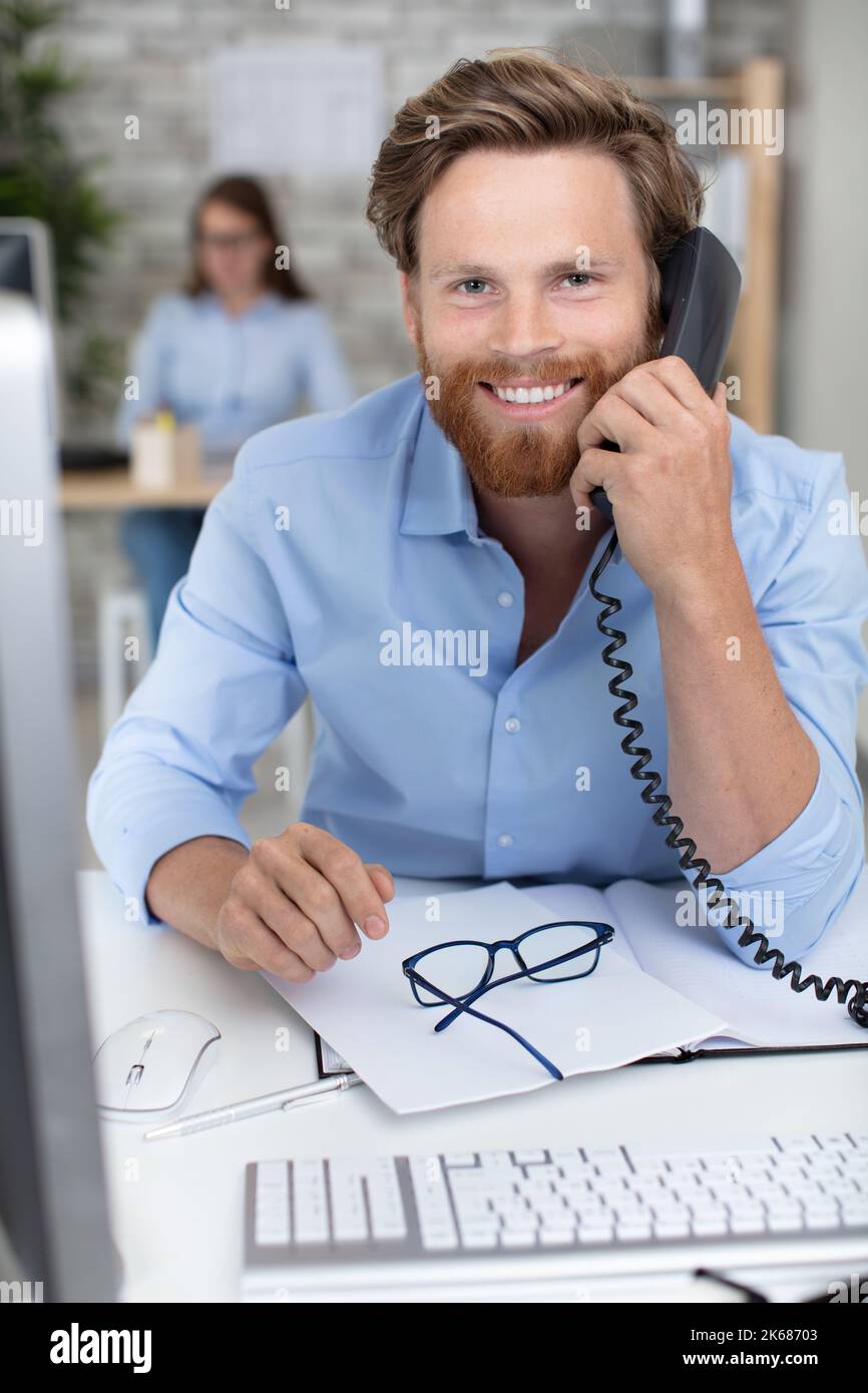 Yes handsome man in office hi-res stock photography and images - Alamy
