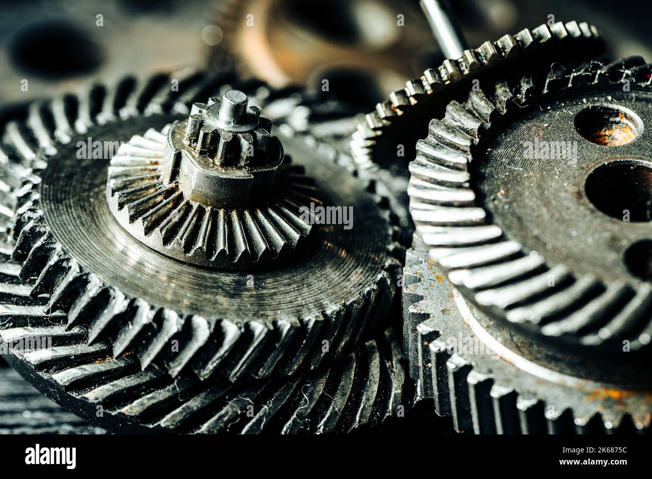 Gears from an old industrial machine Stock Photo - Alamy