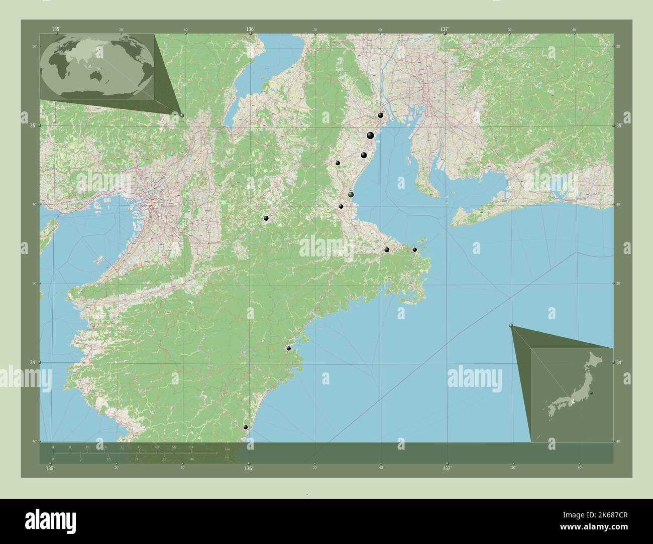 Map of mie hi-res stock photography and images - Alamy