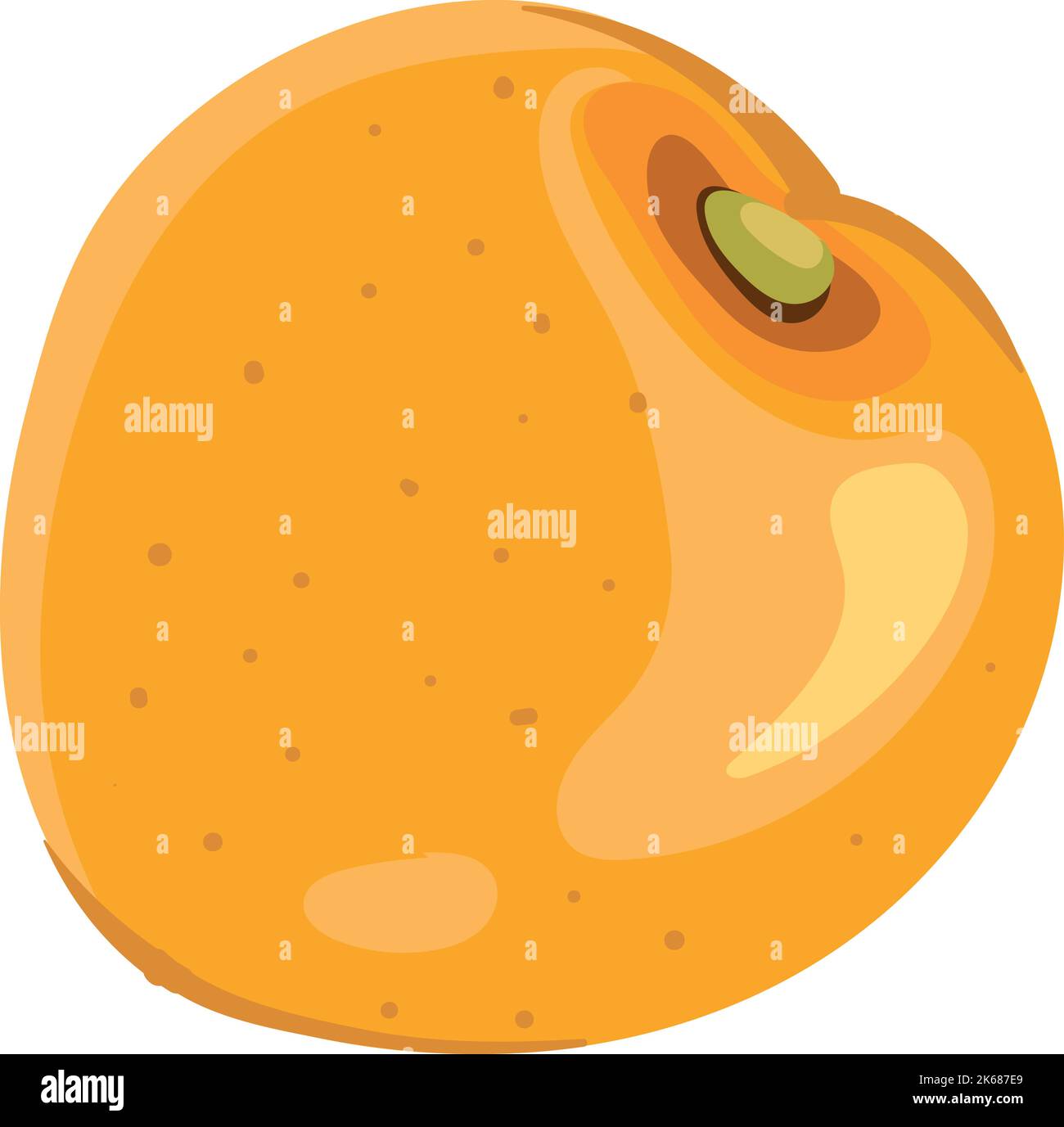 Persimmon icon. Cartoon healthy fruit. Sweet food Stock Vector Image ...