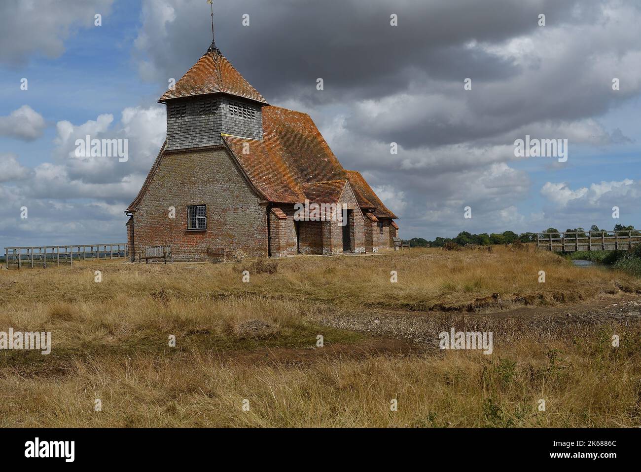St Thomas Becket Church Romney March Kent uk Stock Photo - Alamy