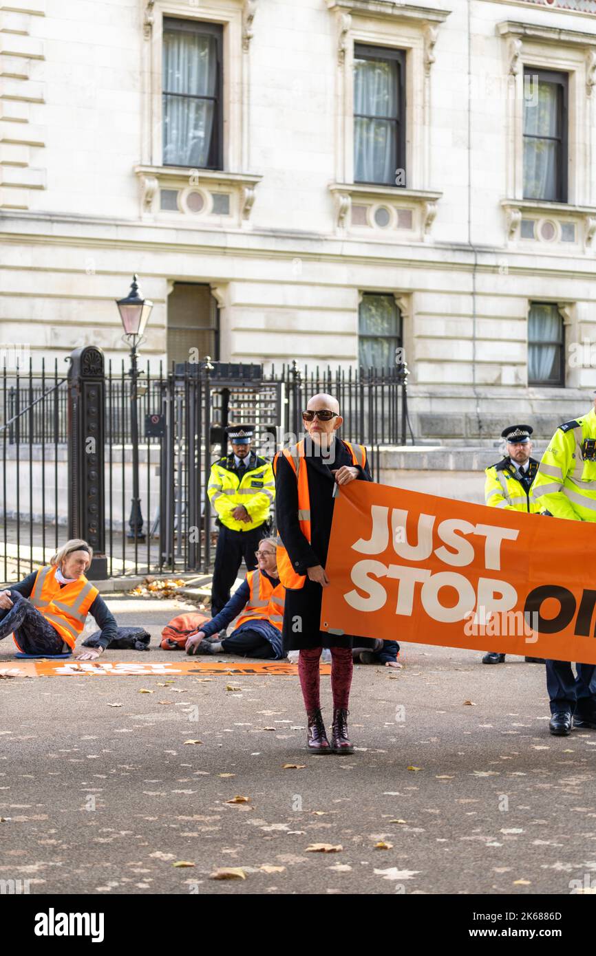 Two Just Stop Oil supporters climbed on top of a Metropolitan Police ...