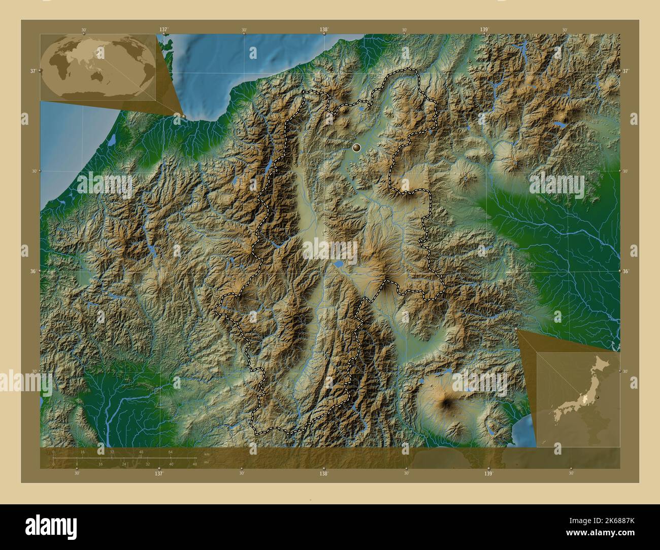 Map of nagano hi-res stock photography and images - Alamy