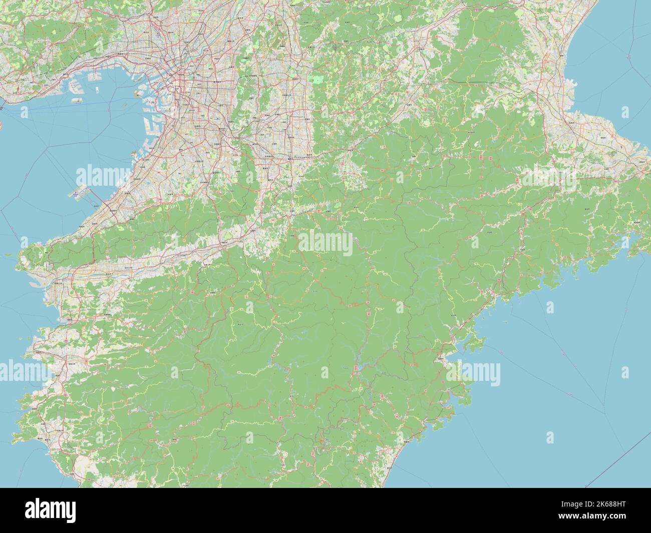 Nara, prefecture of Japan. Open Street Map Stock Photo - Alamy