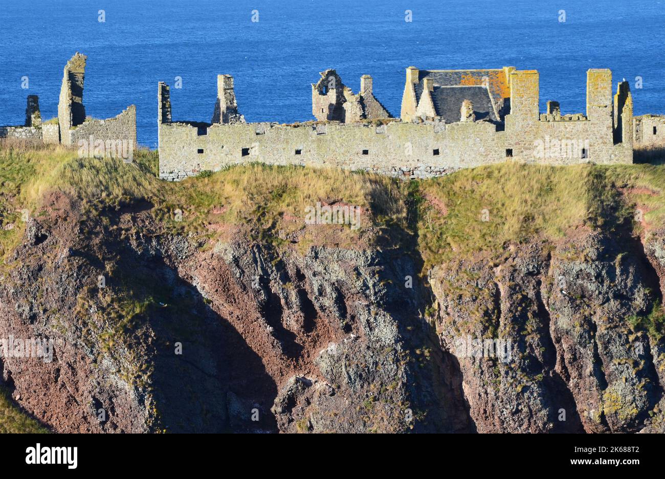 The Dunnottar Castle in Stonehaven, a Scottish historical landmark ...
