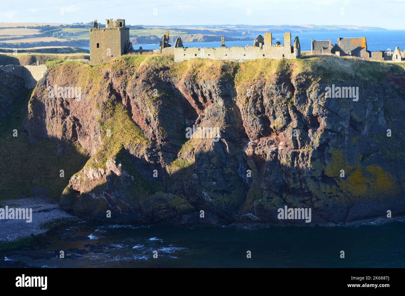 The Dunnottar Castle in Stonehaven, a Scottish historical landmark ...