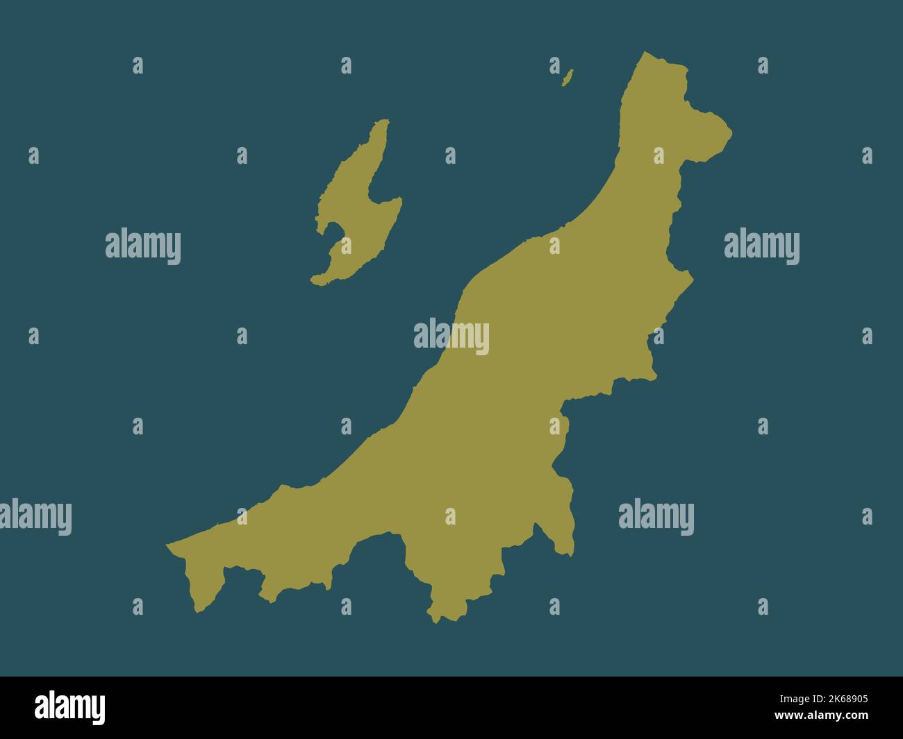Niigata, prefecture of Japan. Solid color shape Stock Photo - Alamy