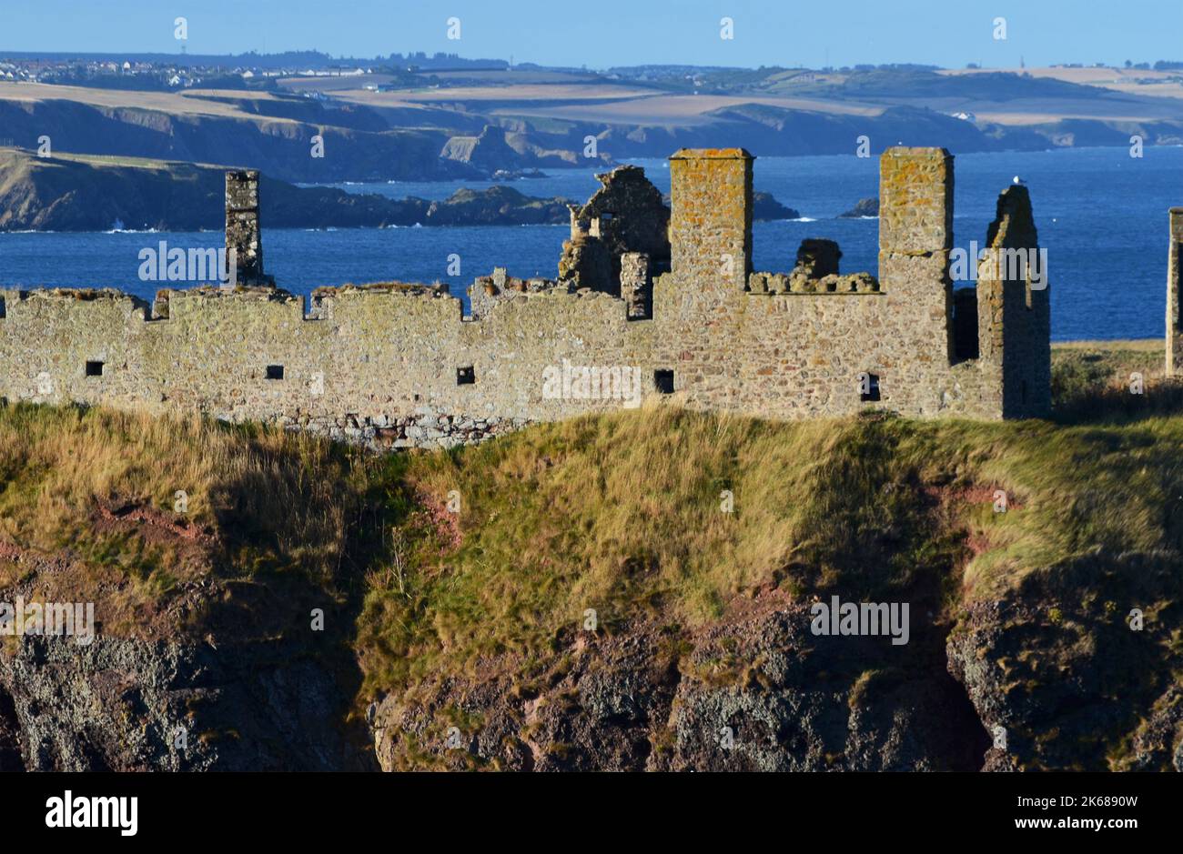 The Dunnottar Castle in Stonehaven, a Scottish historical landmark ...