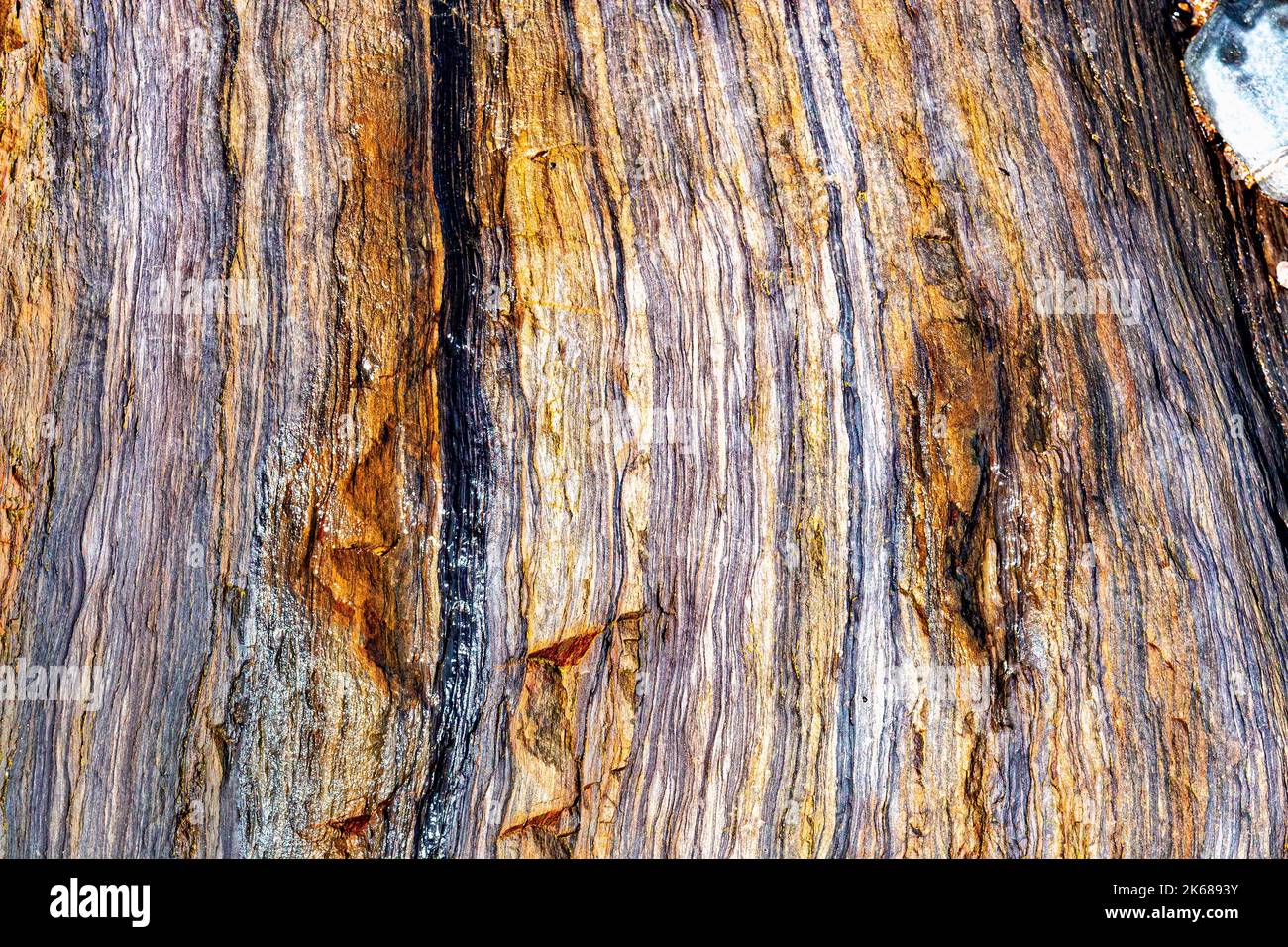 Colour Enhanced, Detailed View of Exposed and Eroded Cliff at ...