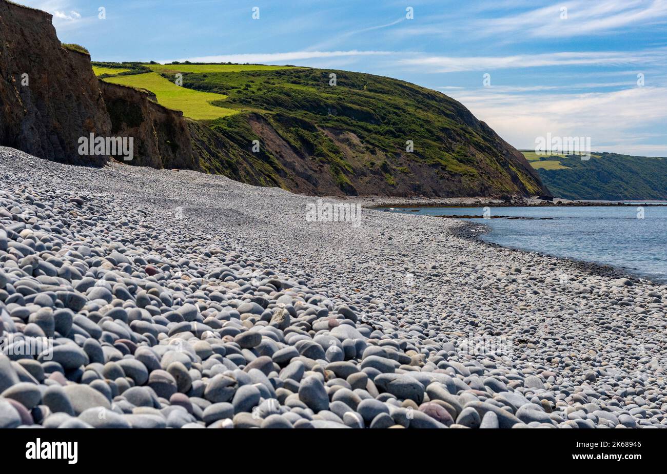 Scenic Pebble Beach and Sea View at Greencliff Beach, Showing Pebbles ...