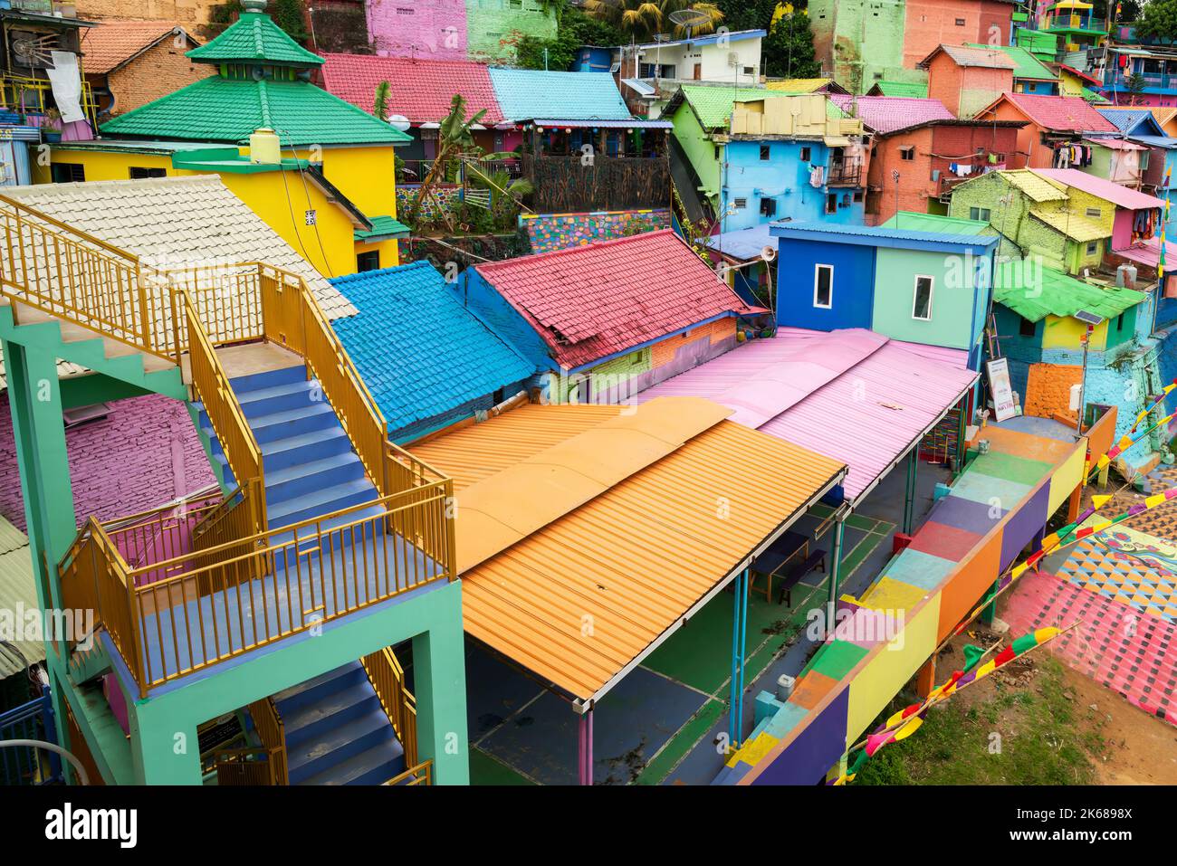 Kampung Warna-Warni Jodipan, the the colourful village in Malang Stock ...