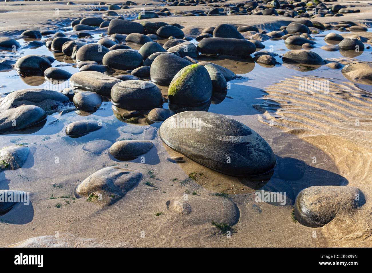 Northam Beach: Detail of Large, Round Pebbles Carried Here from ...