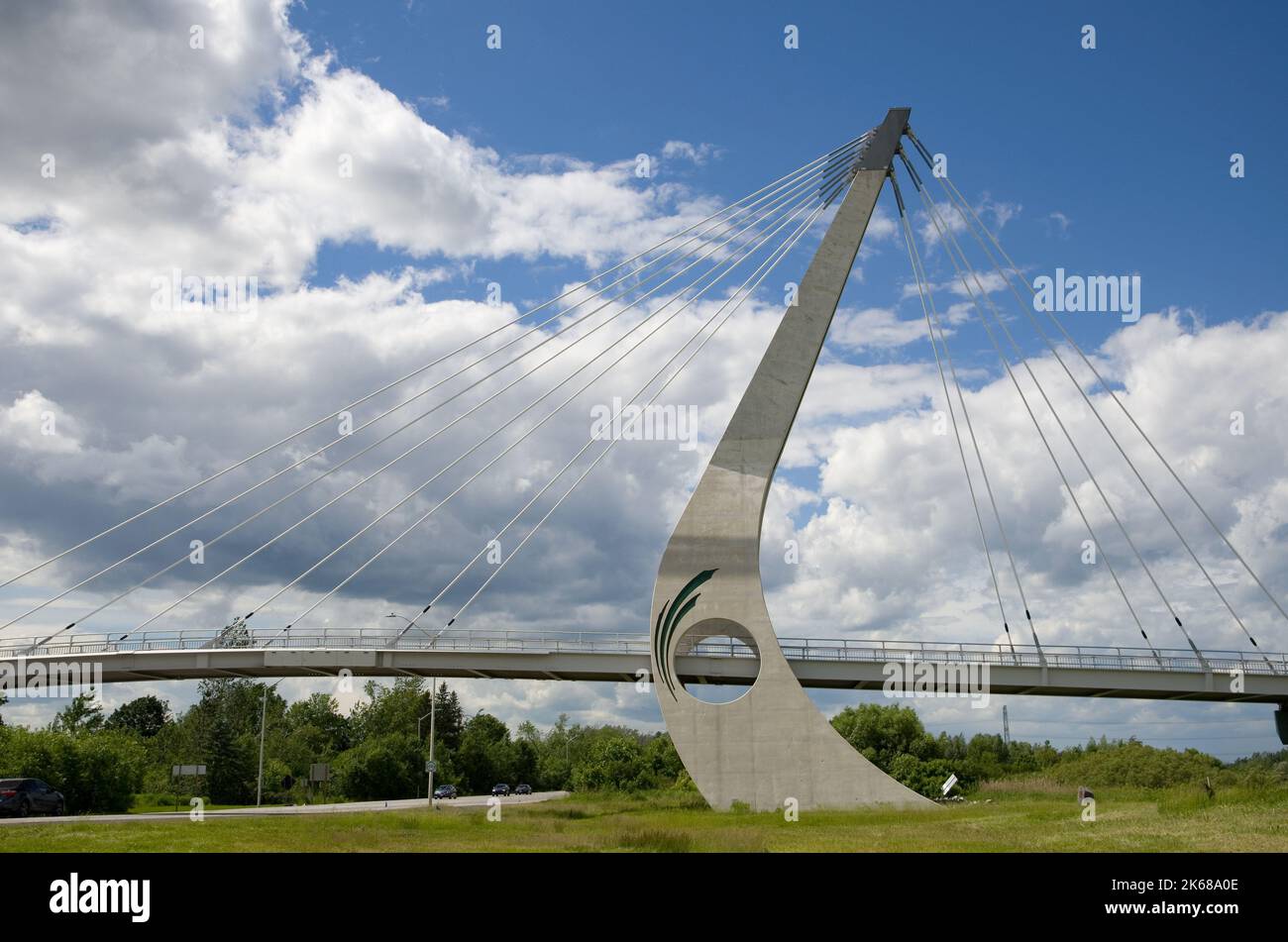 Juno Beach Memorial Suspended Pedestrian Bridge Horizontal Stock Photo ...