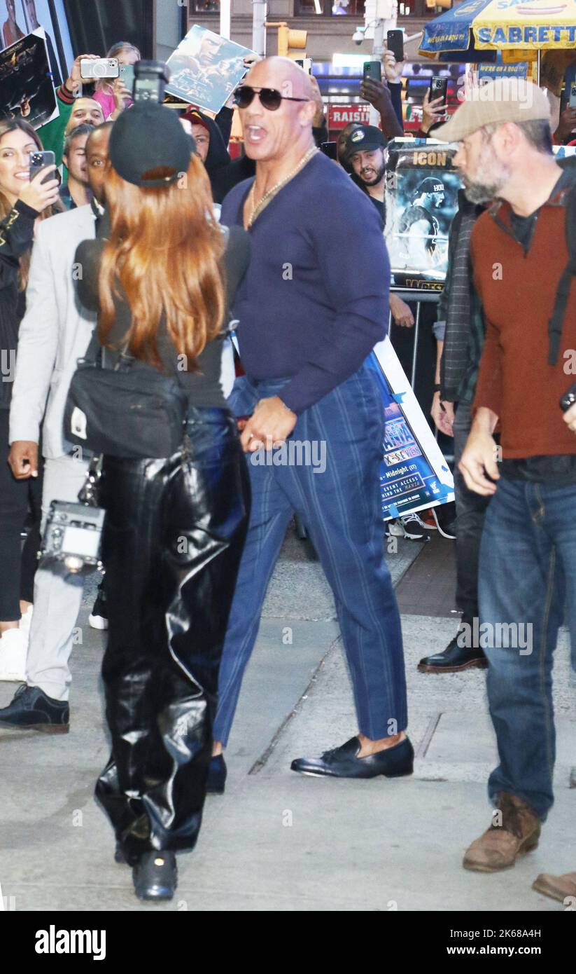 Dwayne johnson new york oct 12 2022 hi-res stock photography and images ...