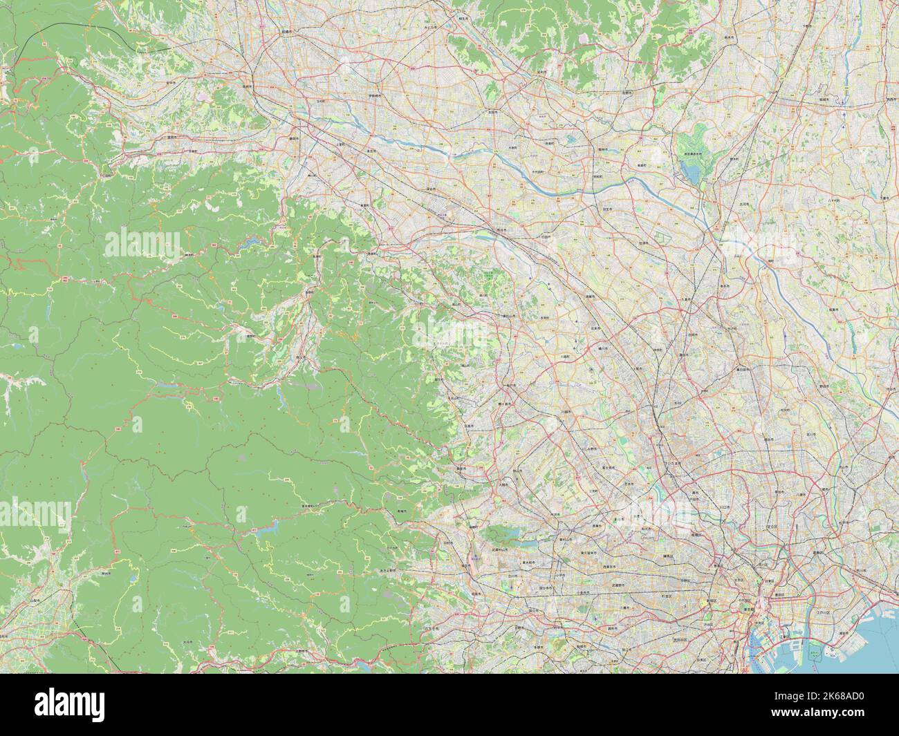 Saitama, prefecture of Japan. Open Street Map Stock Photo - Alamy