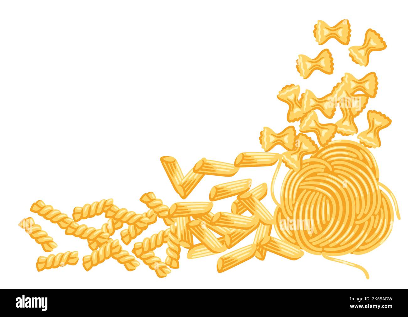 Background with Italian various pasta. Culinary image for menu and ...