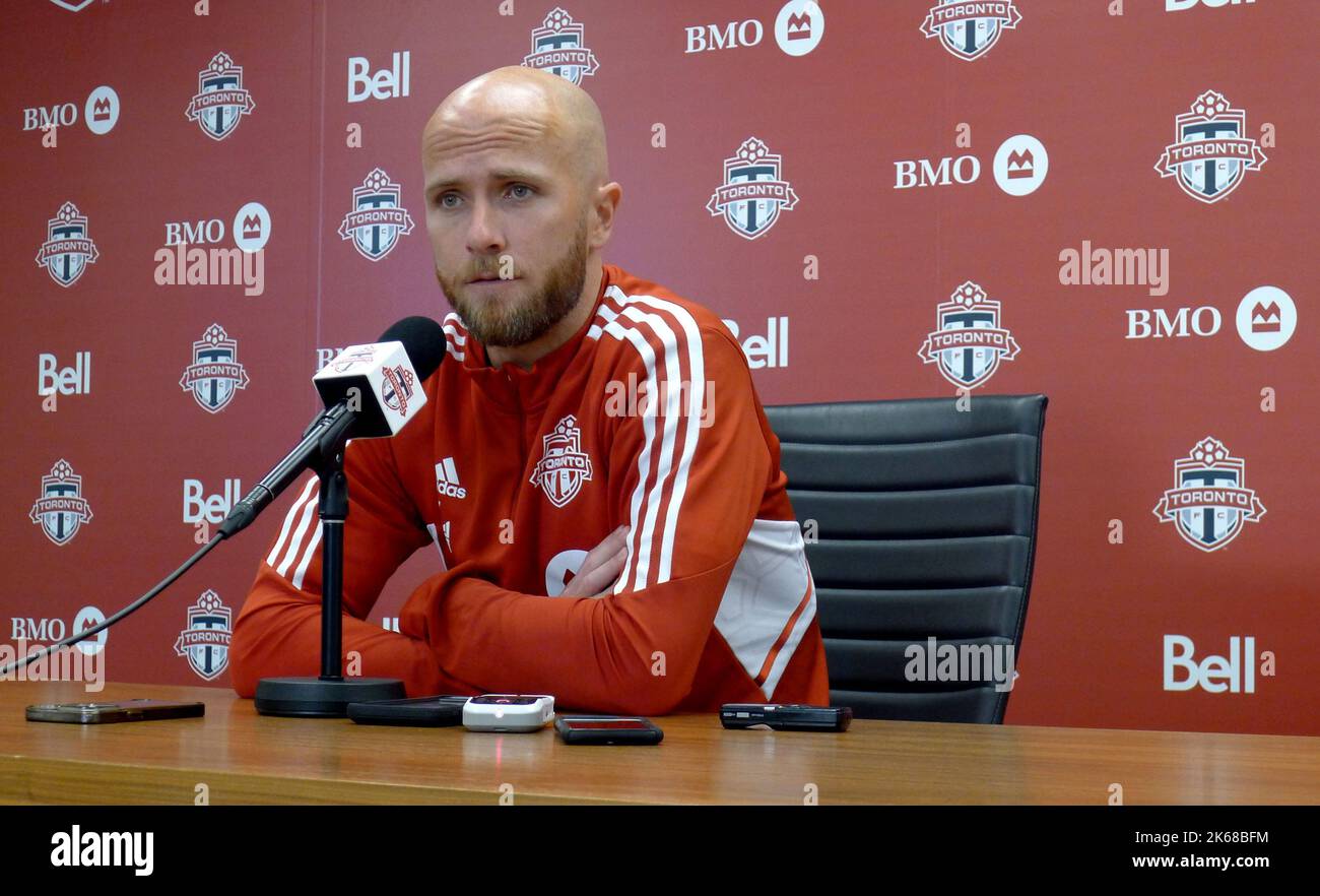 Toronto FC's Michael Bradley talks to media at an end-of-season ...