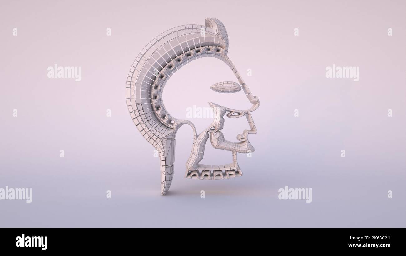 3D Illustration of a sculpture from the era of ancient Greek ...