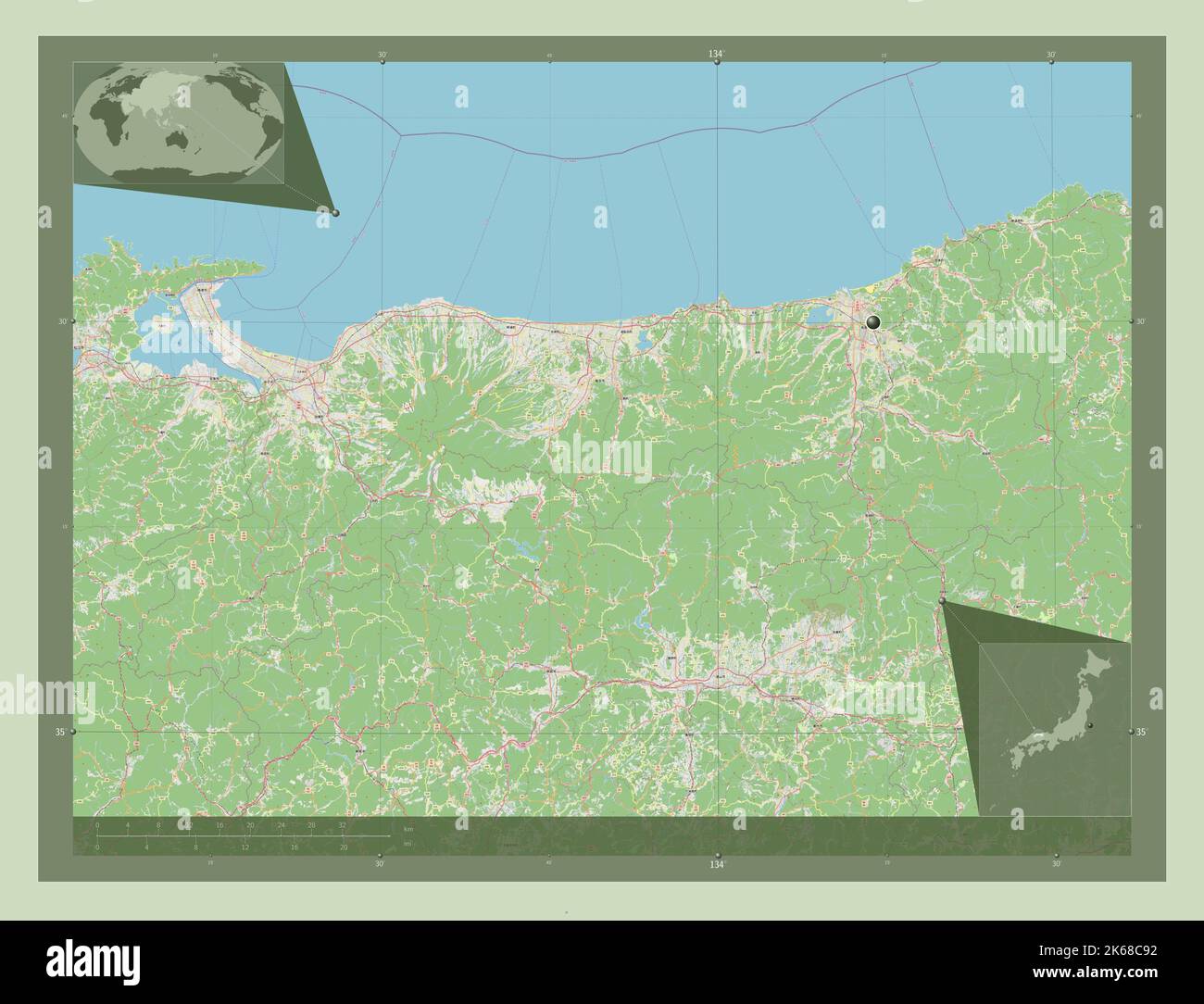 Tottori map hi-res stock photography and images - Alamy