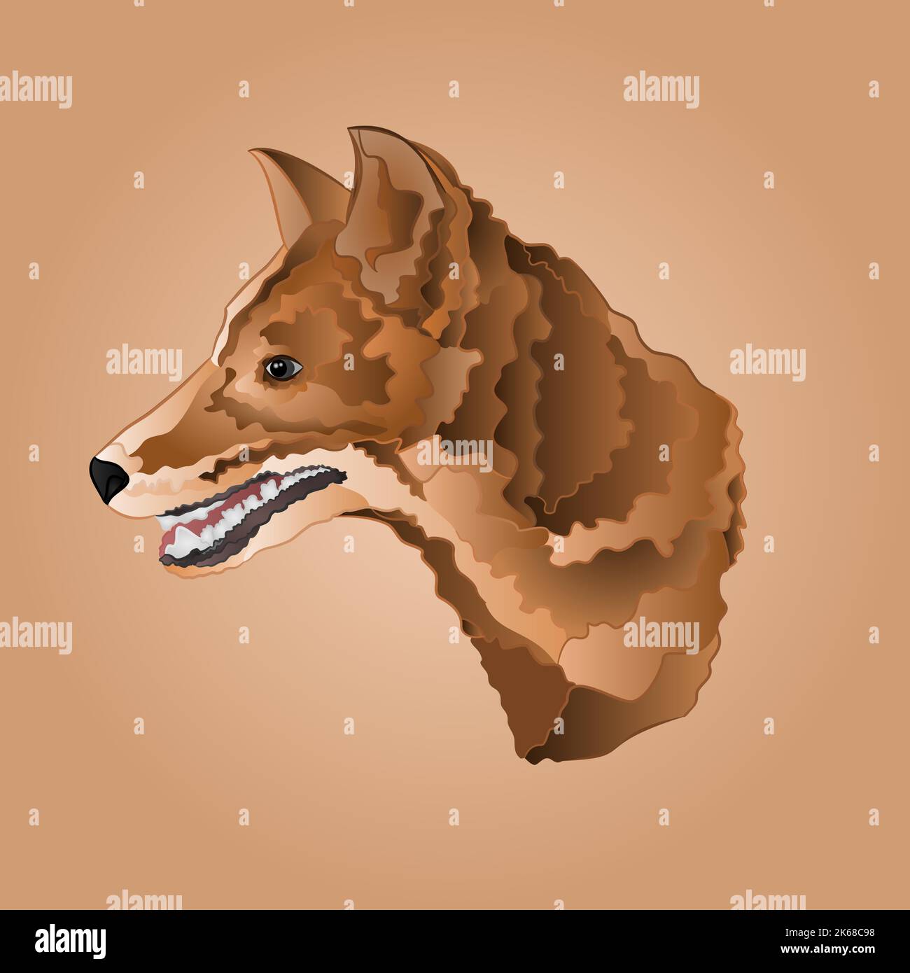 Brown dog head vector Stock Vector Image & Art - Alamy