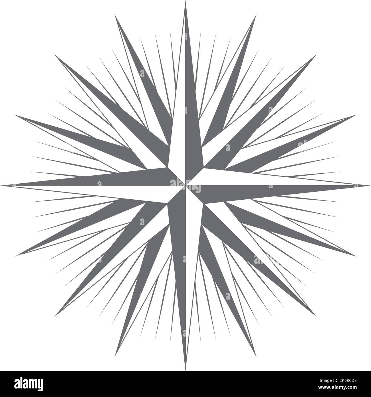 Vintage wind rose symbol. Retro nautical icon Stock Vector Image & Art ...