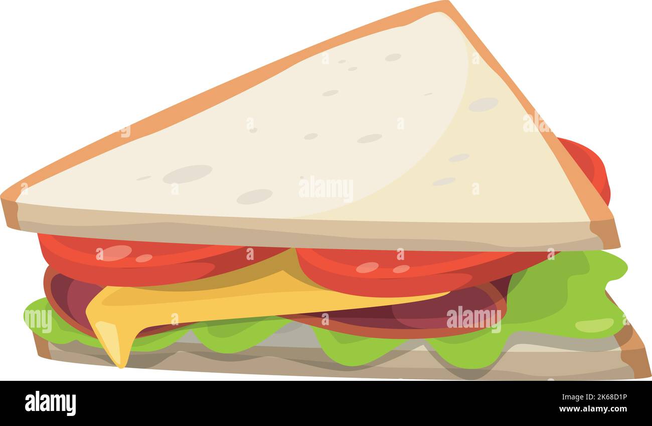 Sandwich cartoon icon. Lunch snack fresh meal Stock Vector Image & Art - Alamy
