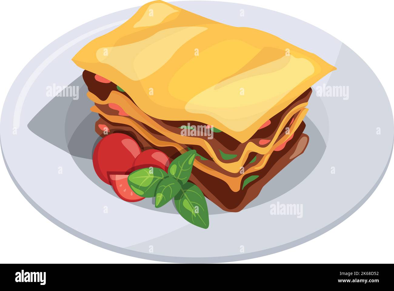 Lasagne illustration Stock Vector Images - Alamy