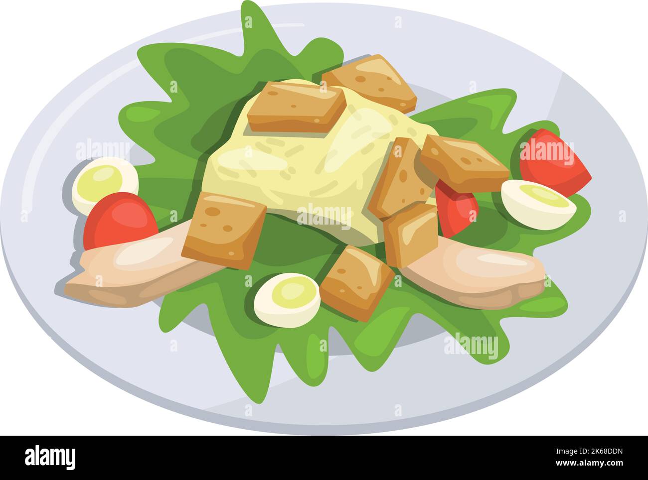 Italian cuisine chicken salad Stock Vector Images - Alamy