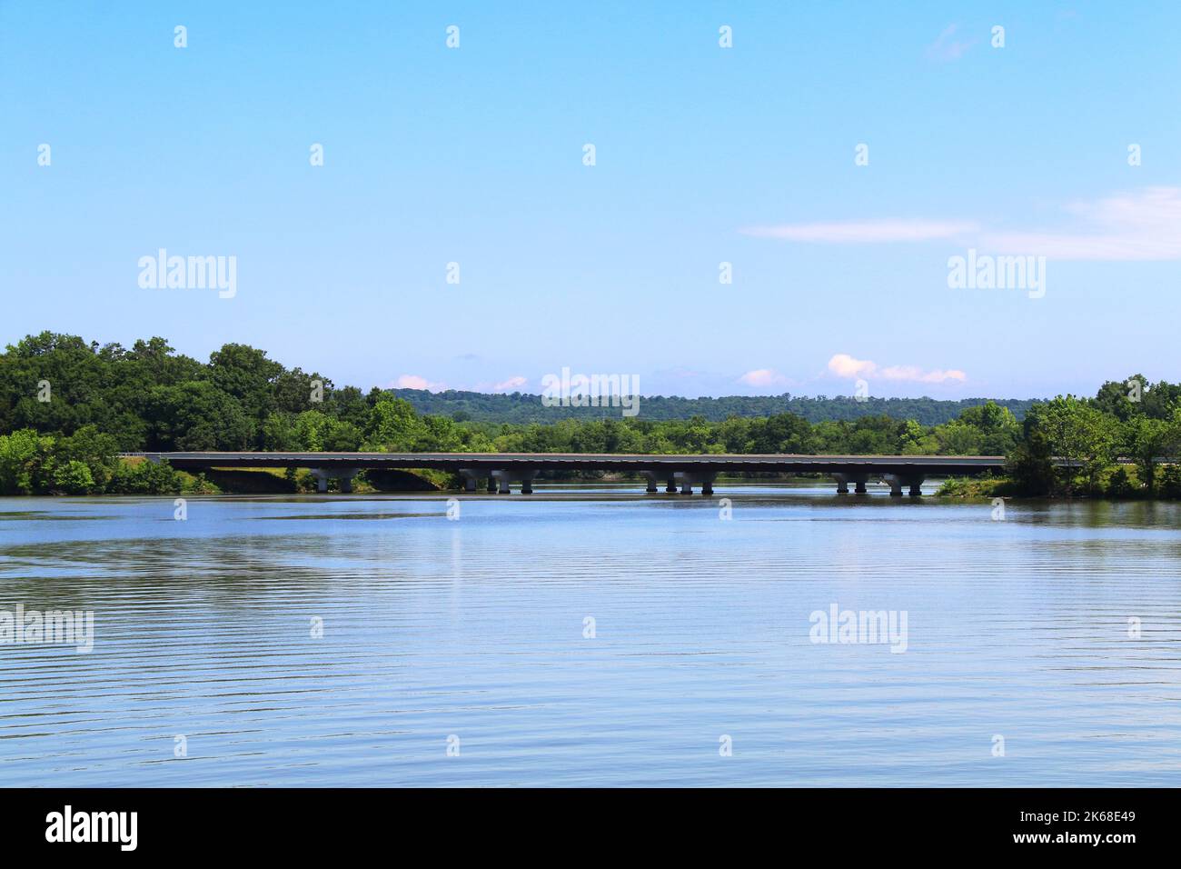 a lake highway transportation span bridge driving water structure river ...
