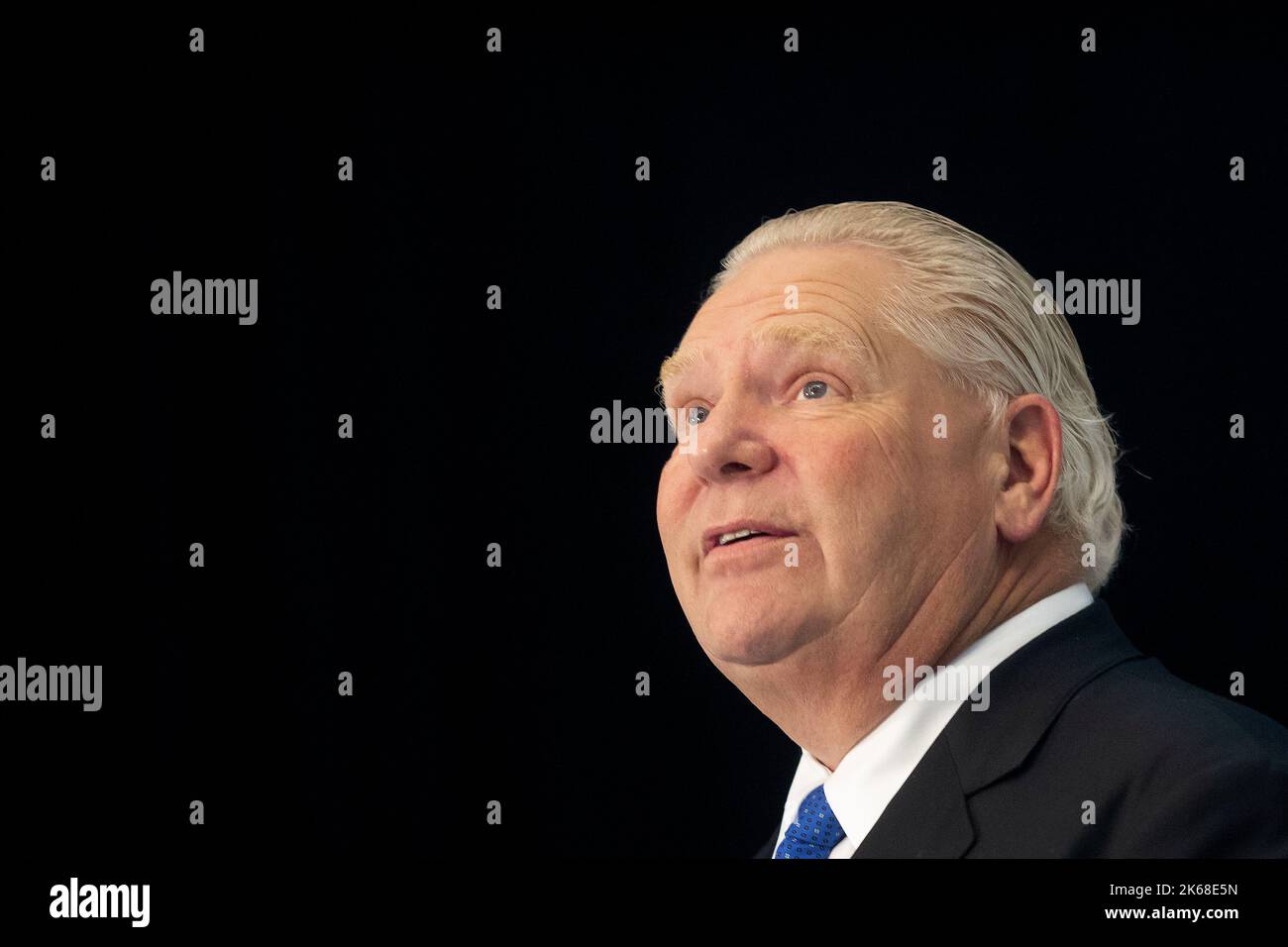 Ontario Premier Doug Ford delivers remarks at the opening of the Kubota ...