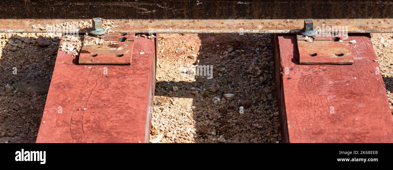 Construction workers at work at Railway station. Construction of a new ...