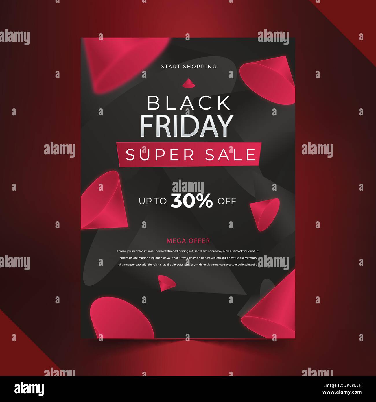 gradient black friday vertical poster template vector design ...