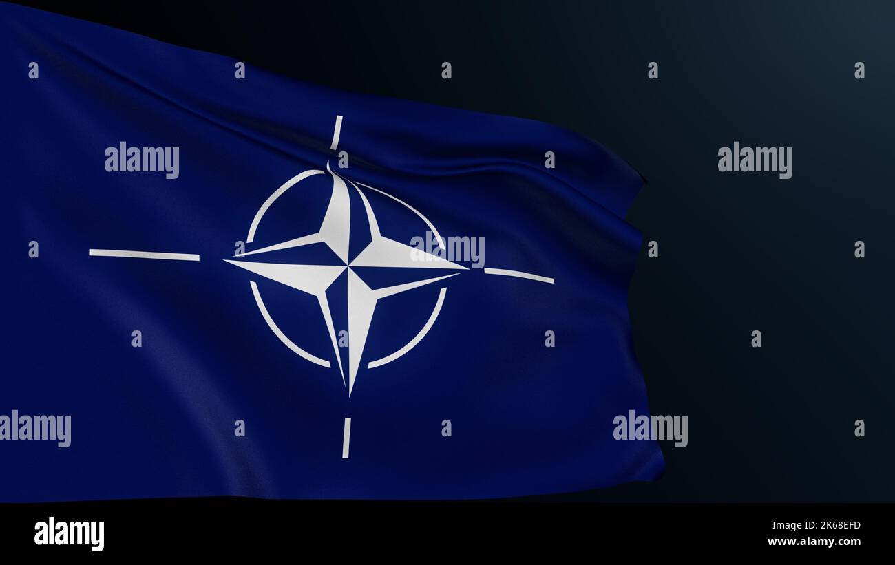 nato flag north atlantic treaty organization sign Stock Photo - Alamy