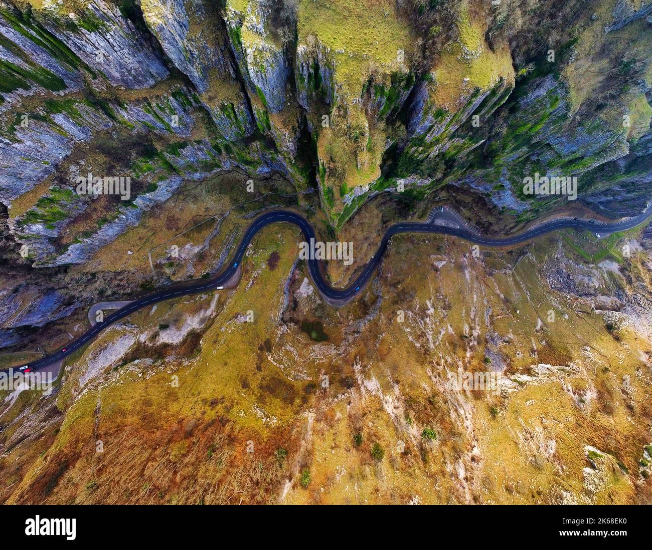 Cheddar gorge winding road hi-res stock photography and images - Alamy