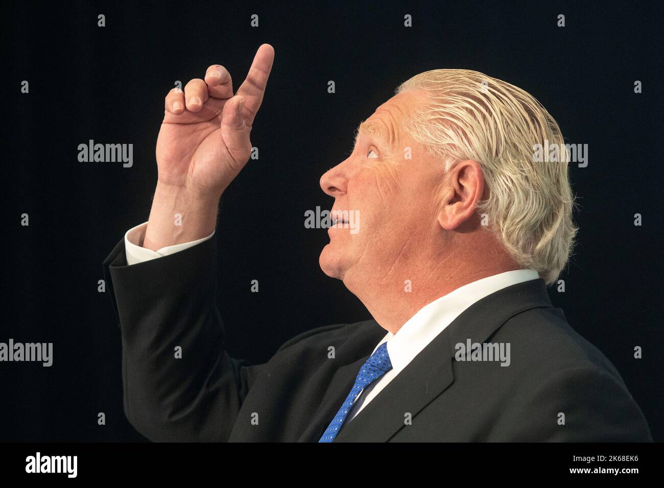 Ontario Premier Doug Ford delivers remarks at the opening of the Kubota ...