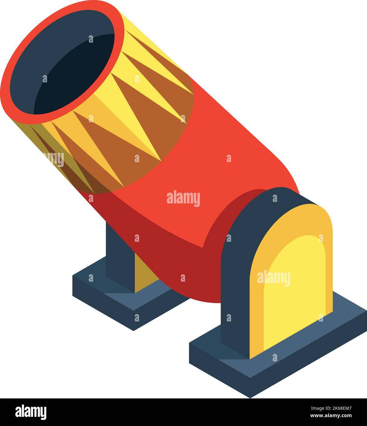 Circus cannon cartoon icon. Festive old gun Stock Vector Image & Art ...