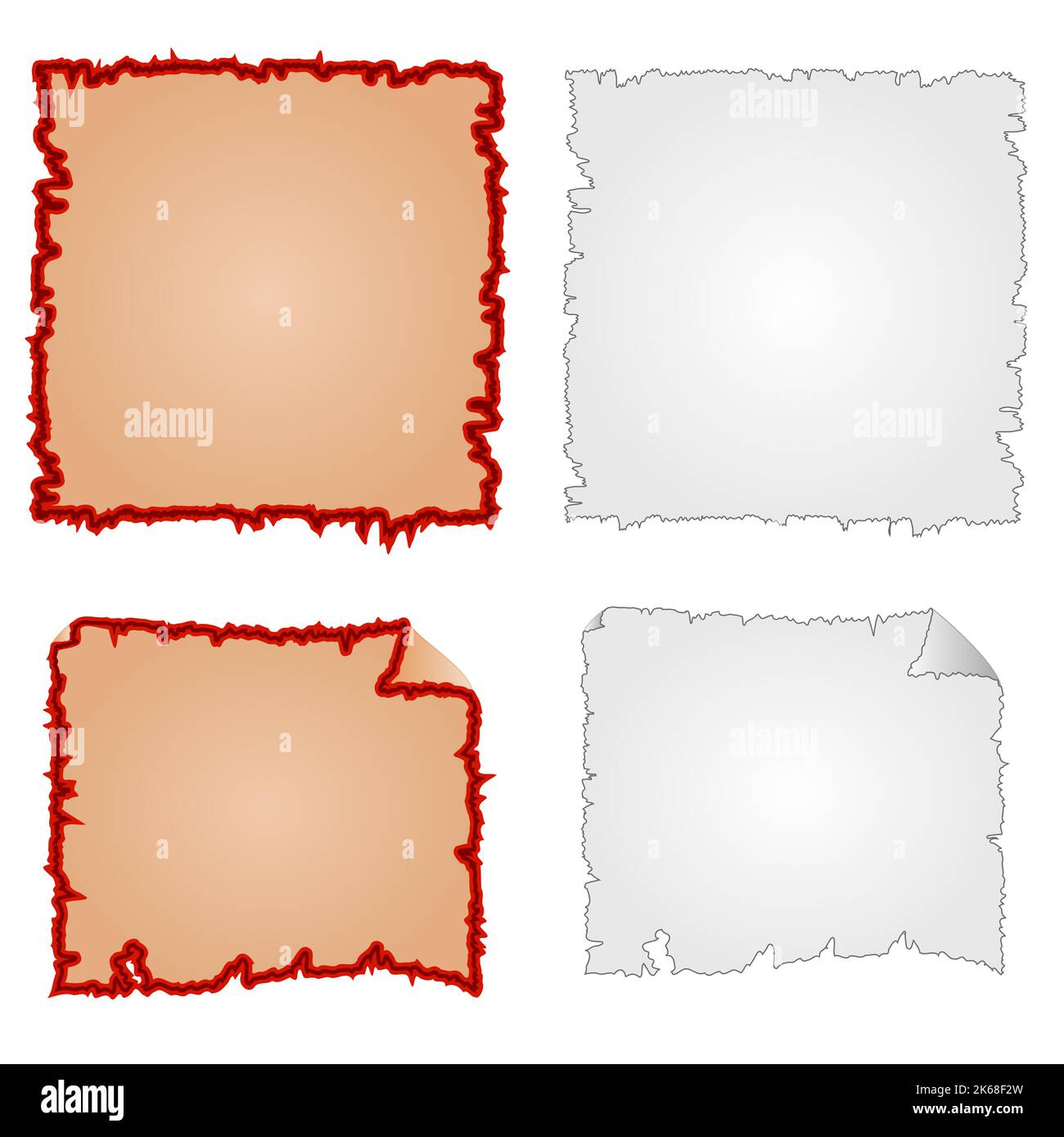 Frames or Damaged Equipment and tattered paper vector Stock Vector ...